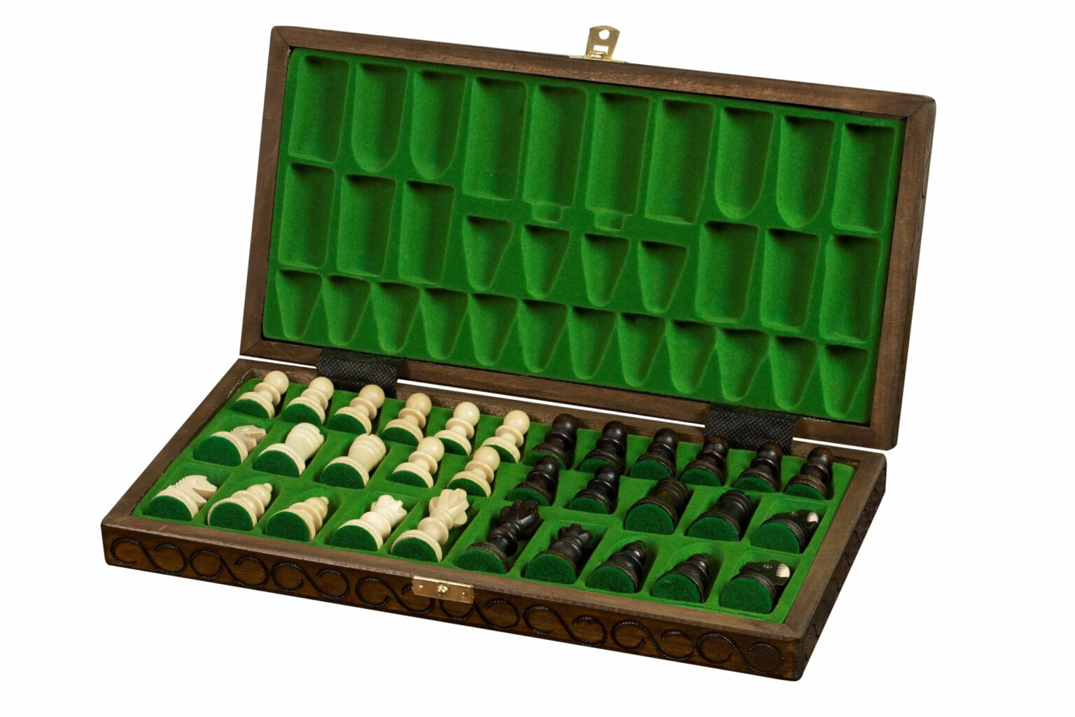 Echiquier Pliable 38 X 38 Cm Et Figurines En Bois Avec Rangement Echiquier Pliable 38 X 38 Cm Et Figurines En Bois Avec Rangement